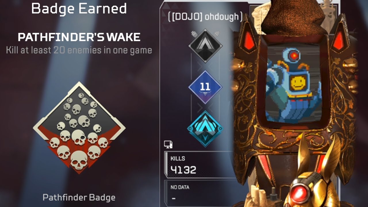 Average Pathfinder Unlocks 20 kill badge in Apex Legends - YouTube