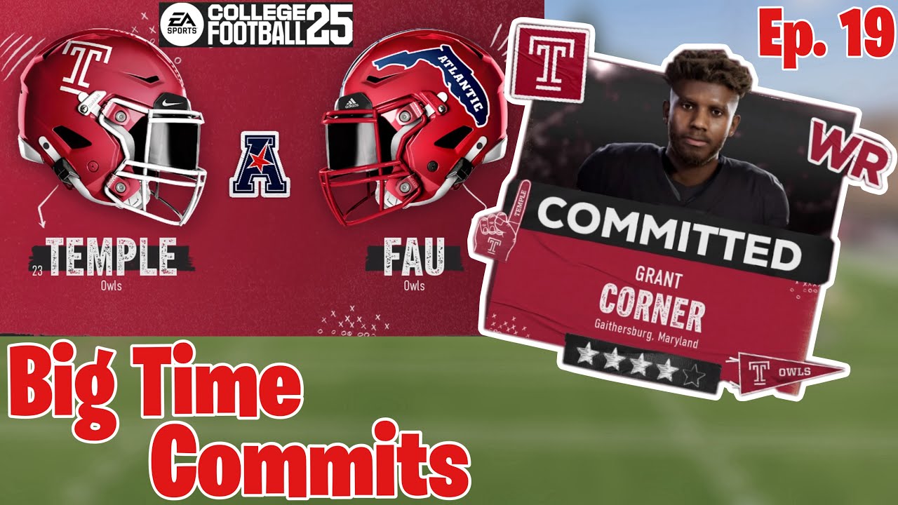 BIG TIME COMMITS - Temple University Dynasty Rebuild Ep. 19 CFB25 - YouTube