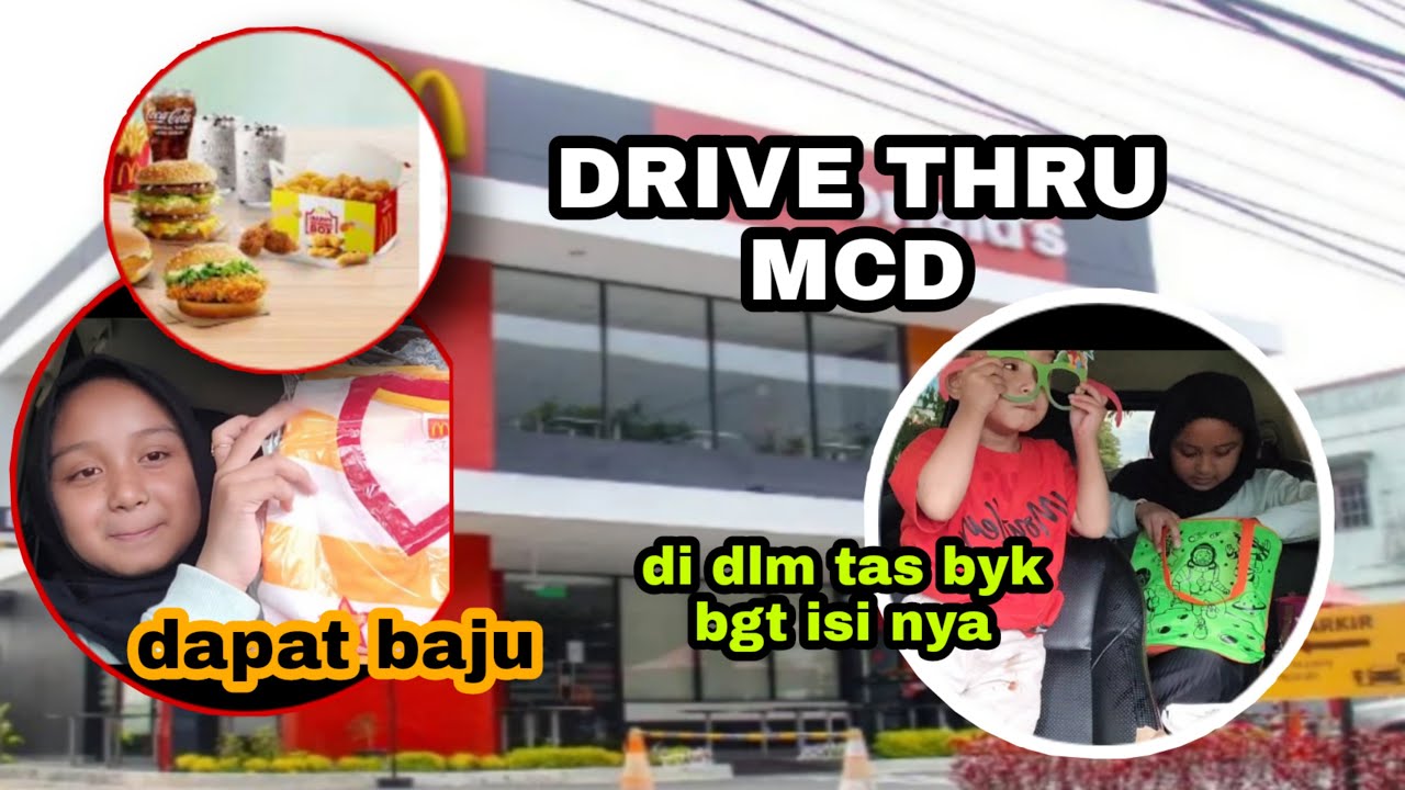 🔴DRIVE THRU MCD LAGI.... || SERU UNBOXING TAS ISINYA, baju, kotak makan ...