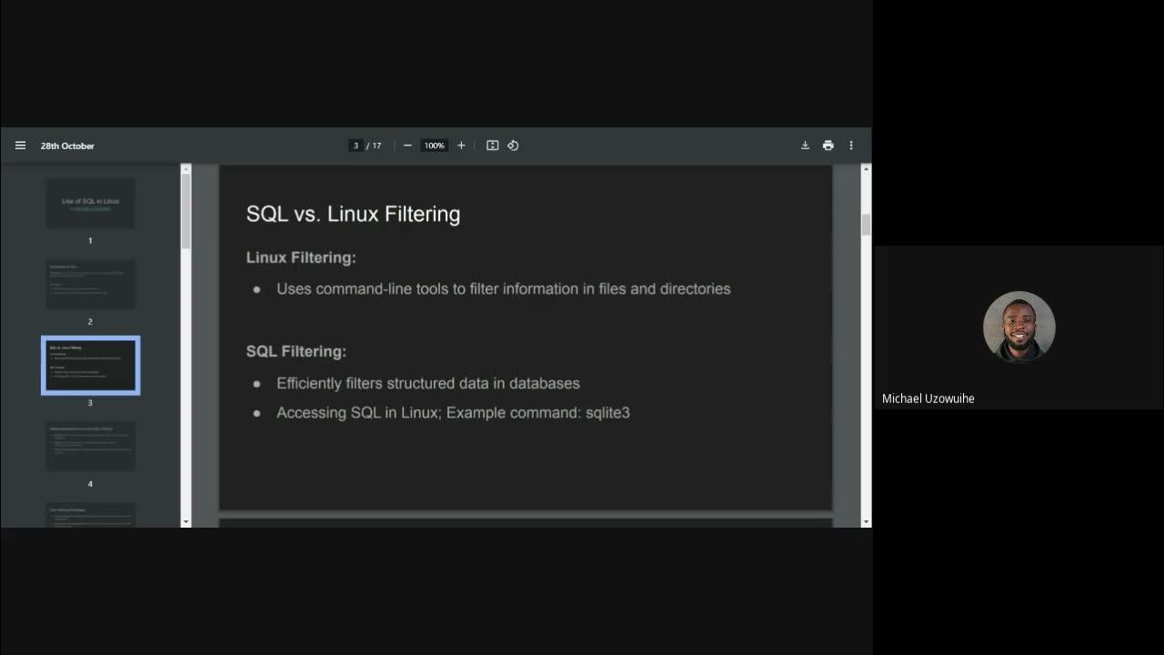 Using SQL in Linux for Cybersecurity| SQL Basics for Security Professionals| TEFEM Africa ...