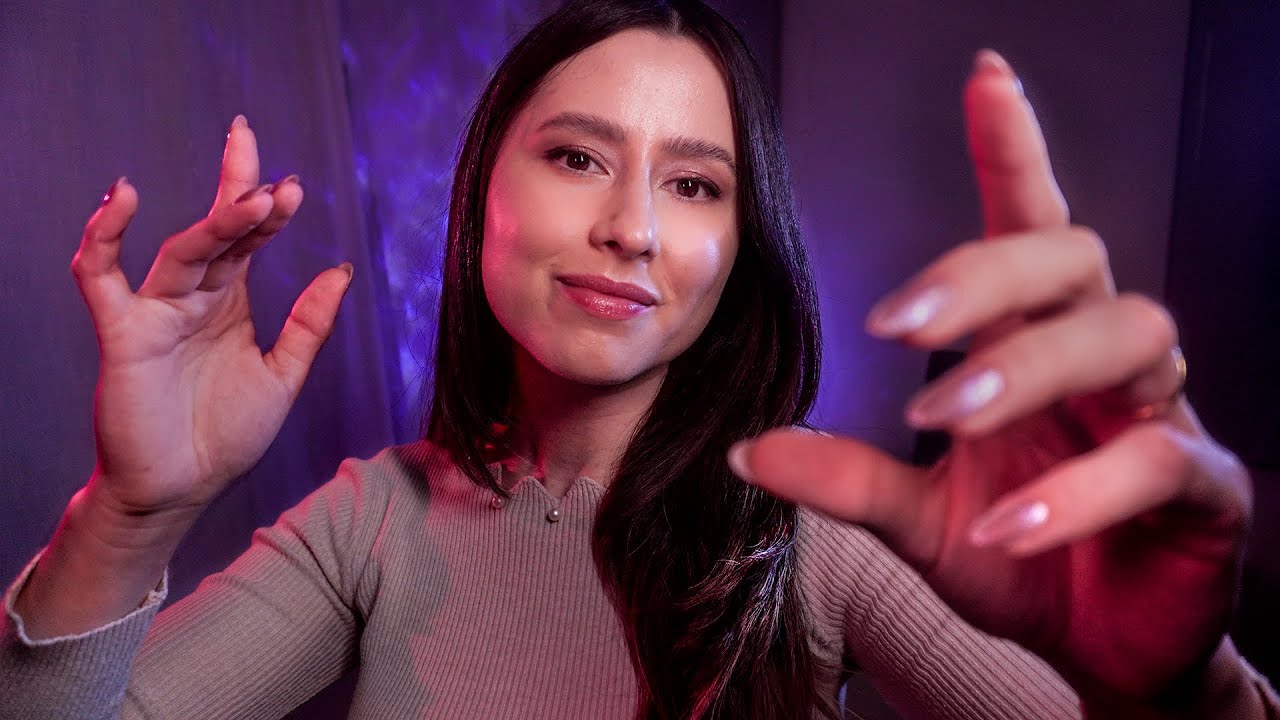 ASMR Slow Hand Movements & Hand Sounds for sleep 🤏 Plucking, Mouth Sounds, Click, Jellyfish ...