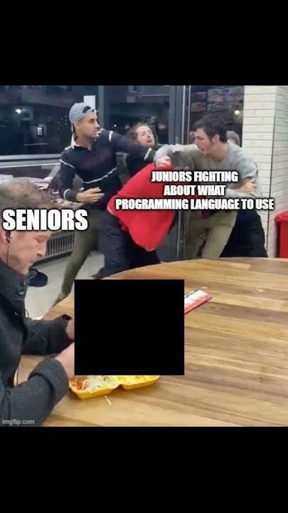 Juniors vs Seniors #programmerhumor #shorts #short - YouTube