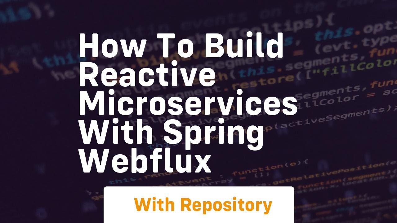How to build reactive microservices with spring webflux - YouTube