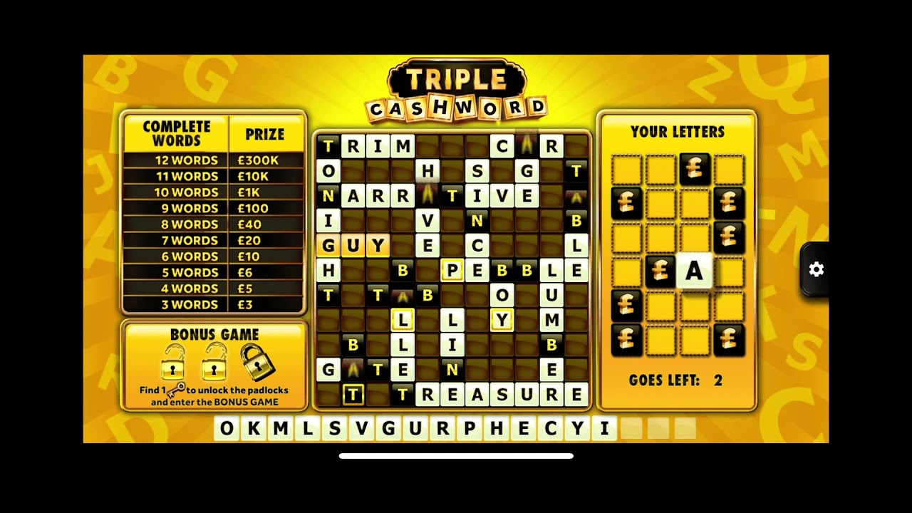 TRIPLE CASHWORD big win - YouTube