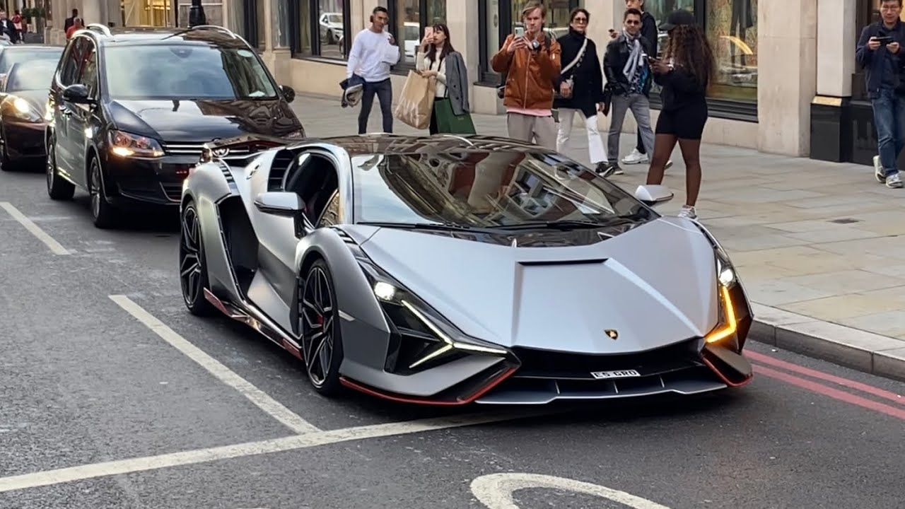 【1/63】$4 Million Lamborghini Sian FKP37 in London!! - Loud REVs and ...