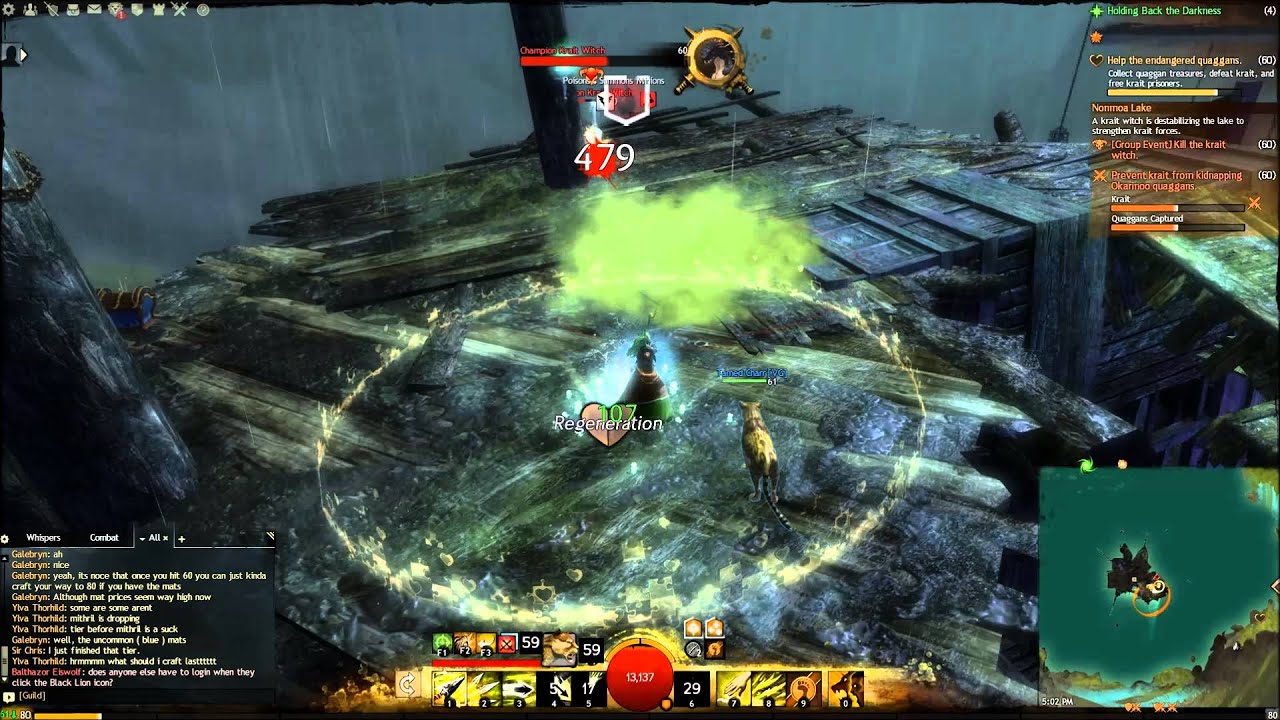 Guild Wars 2 - Solo Champion Krait Witch Champion Kill (On Ranger ...