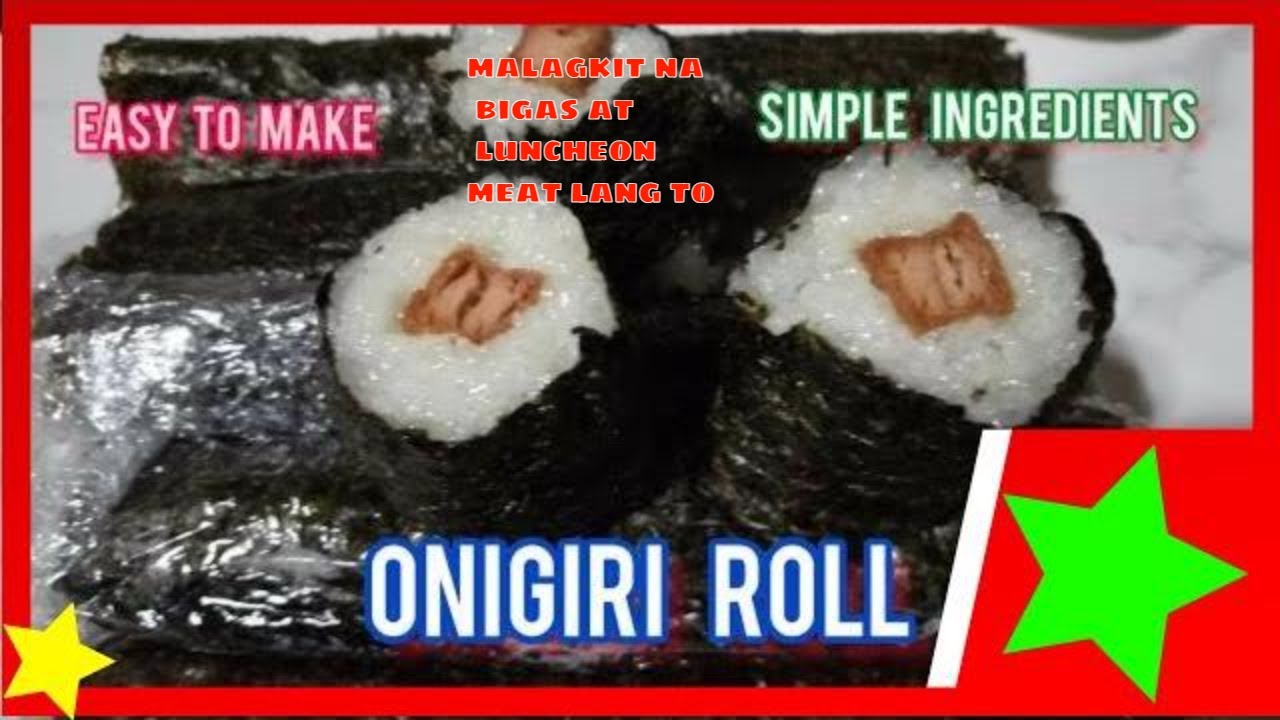 HOW TO MAKE ONIGIRI STEP BY STEP/ONIGIRI ROLL WITH LUNCHEON MEAT/SIMPLE ...