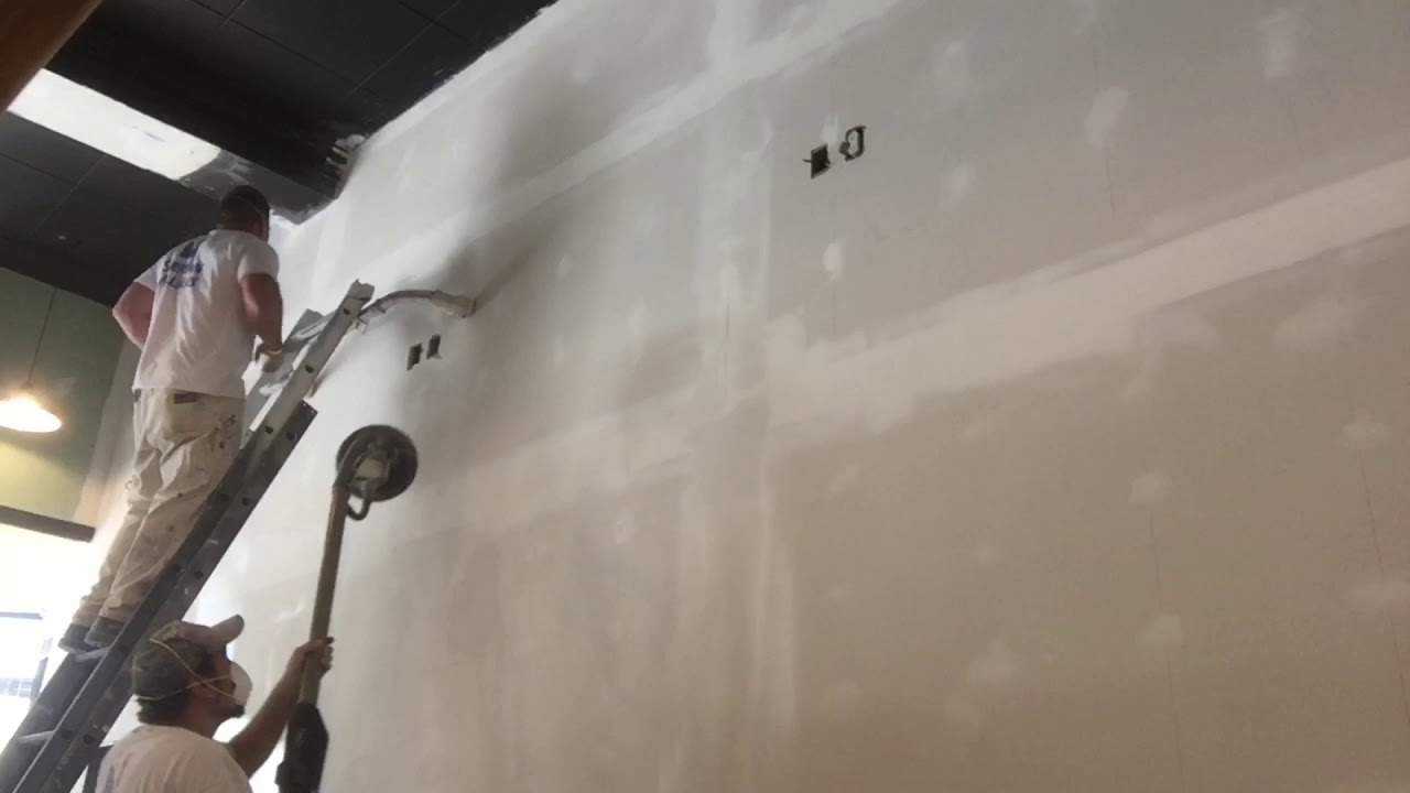 Drywall finish/ Spraying - YouTube