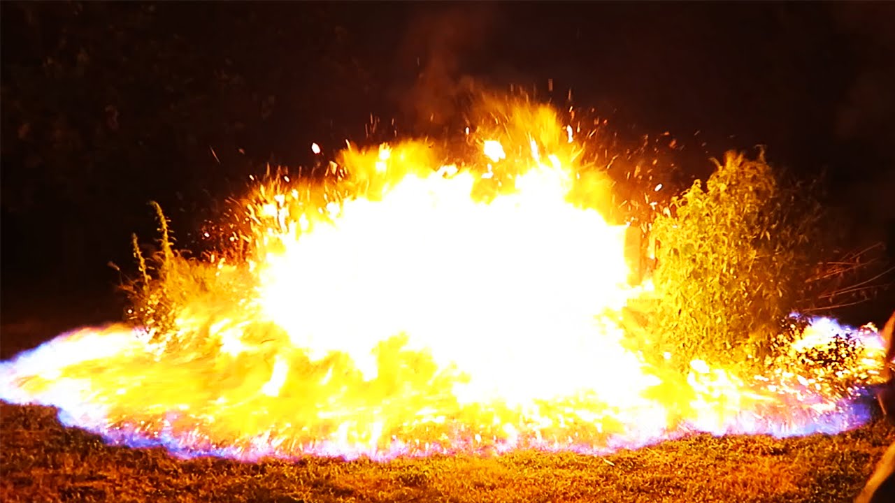 CRAZY BONFIRE EXPLOSION! - YouTube