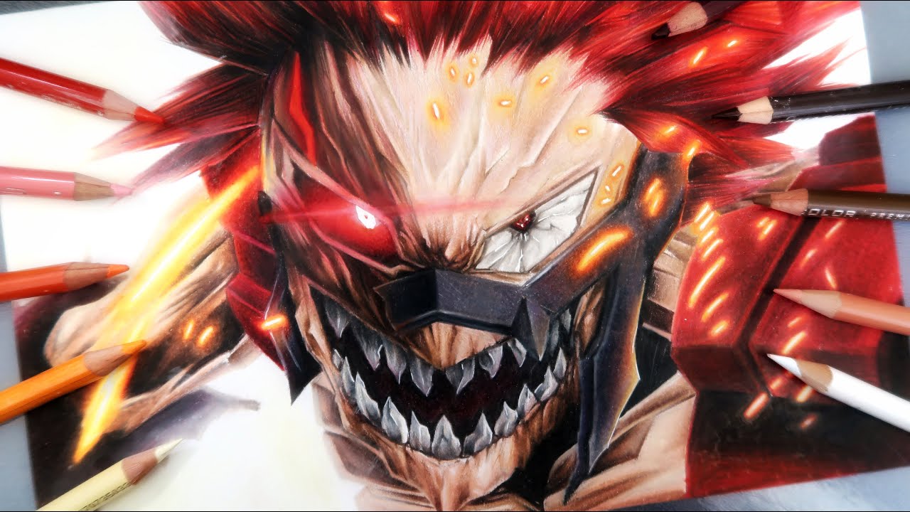 Dibujo a Kirishima: Red Riot UMBREAKABLE | Boku no Hero Academia - YouTube