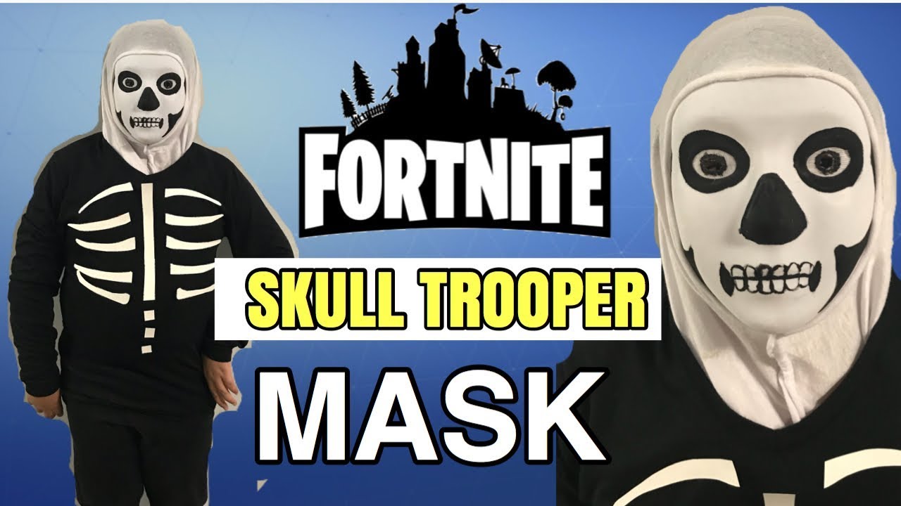 DIY FORTNITE SKULL TROOPER MASK|| HALLOWEEN COSTUME - YouTube