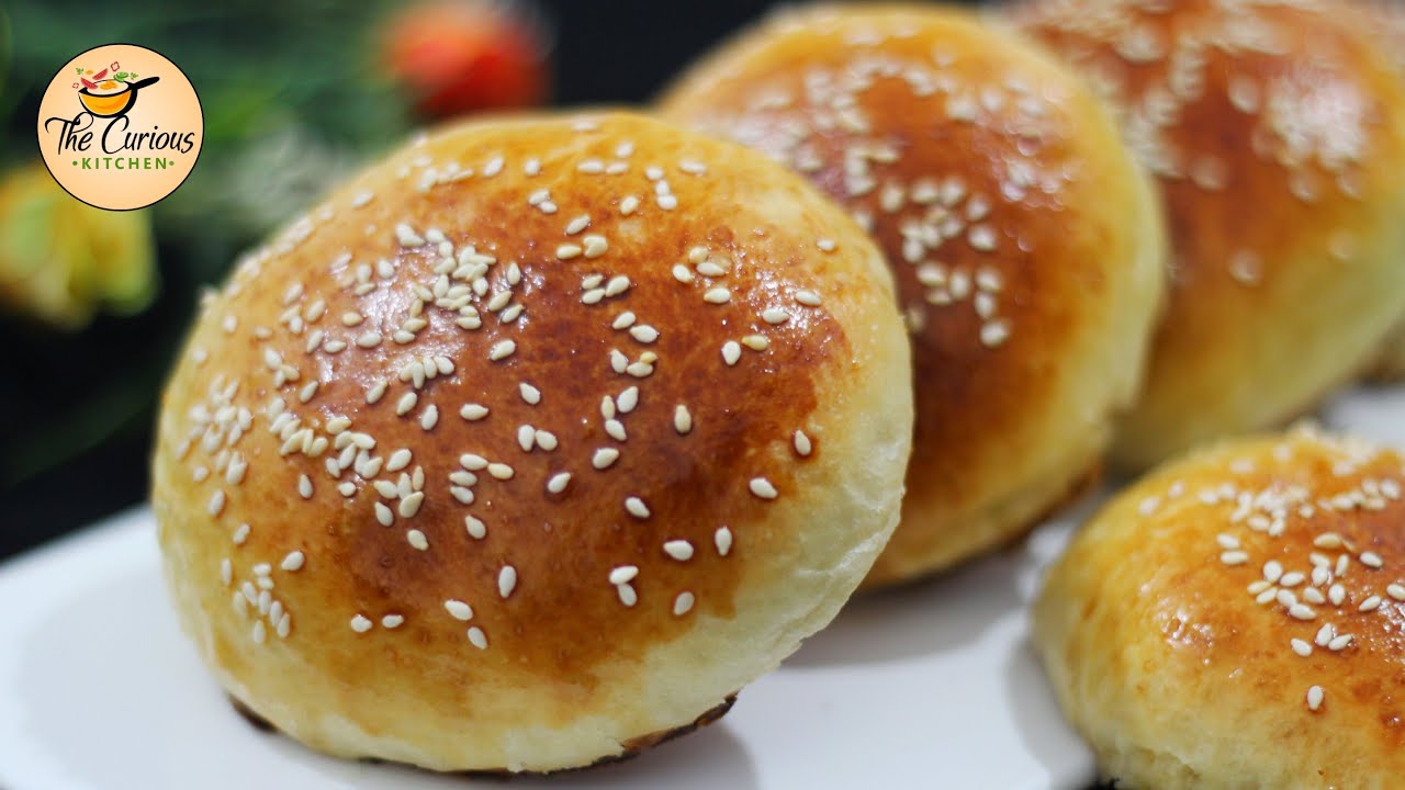 Burger Bun Recipe || KFC Style Burger Bun || Homemade Burger Bun ...