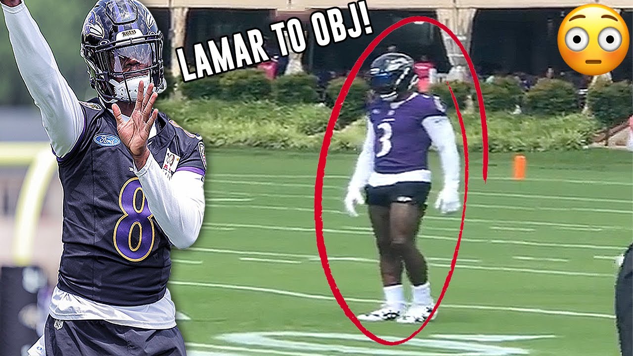 Lamar Jackson ️ OBJ *First Look* 🔥 Baltimore Ravens Training Camp Highlights - YouTube