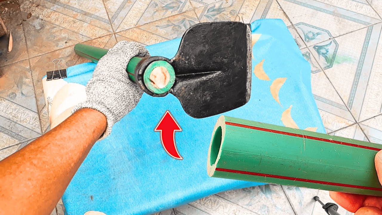 Creative idea! How to make a hoe handle from PVC pipe at home - YouTube