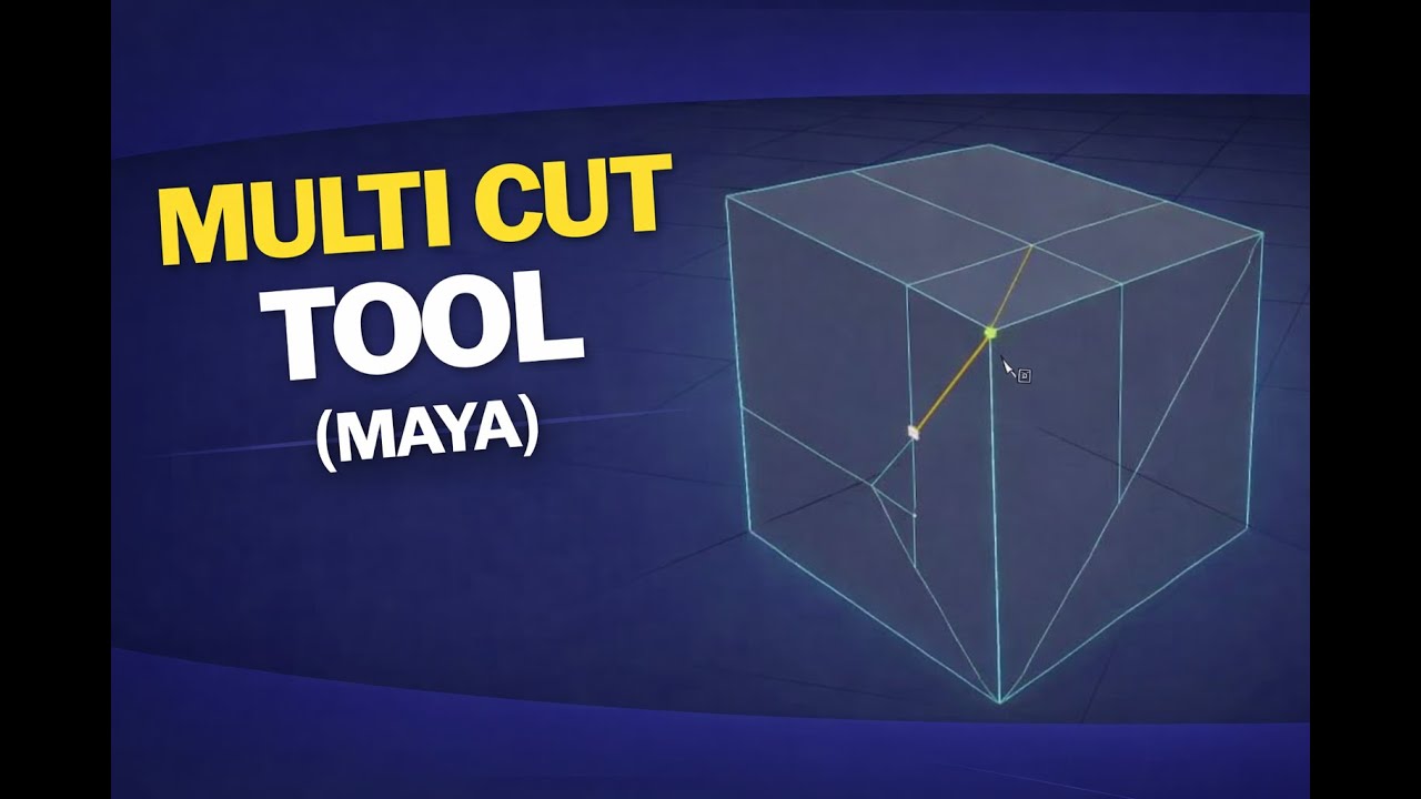 Maya Multi Cut Tool Explained for Beginners | Clean Topology Step by ...