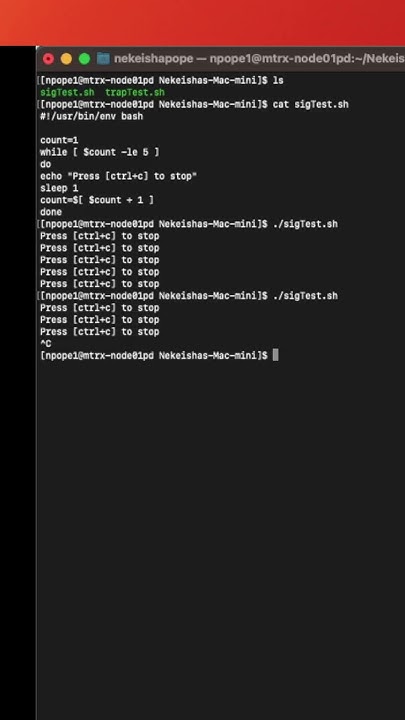 Linux Signal And Trap #bash #bashscripting #bashshell #scripting #linux - YouTube