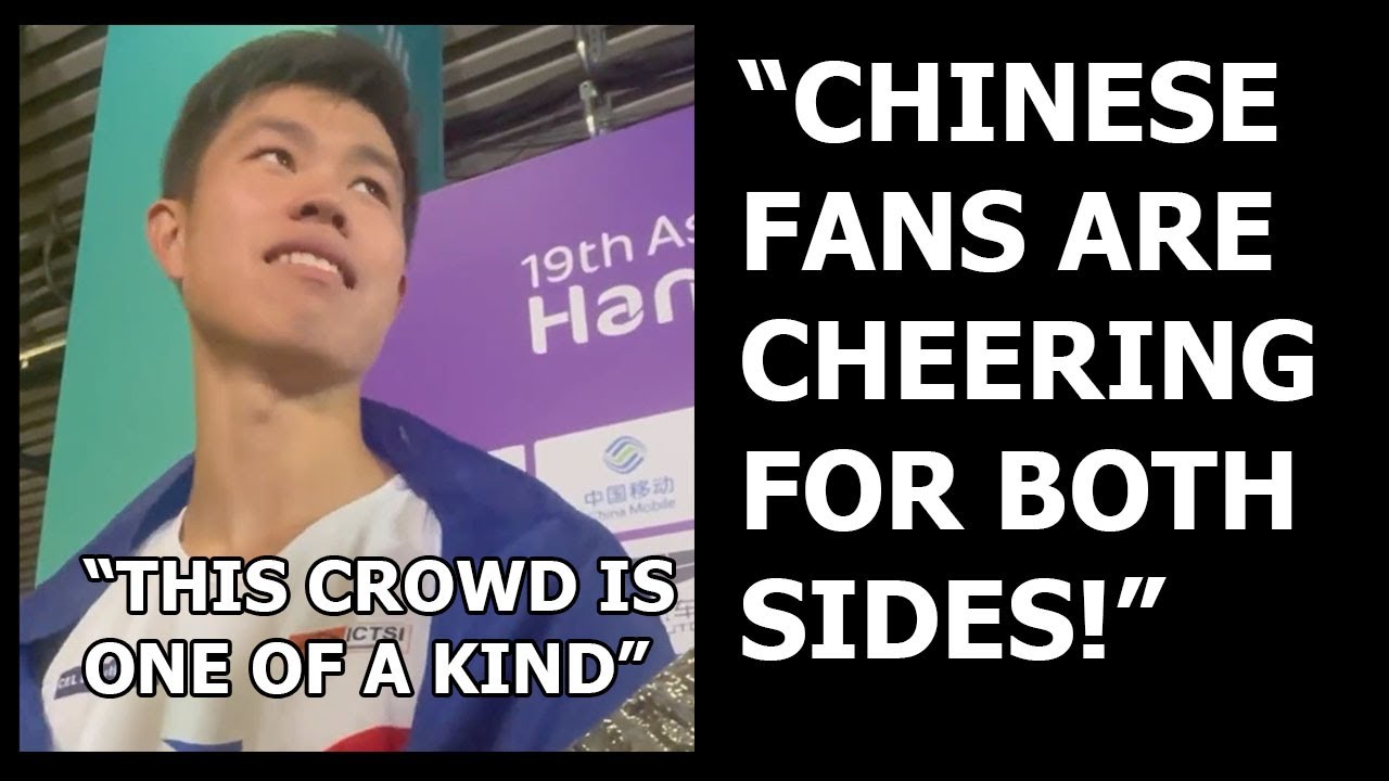 Chinese fans cheer for both sides! say delighted athletes - YouTube
