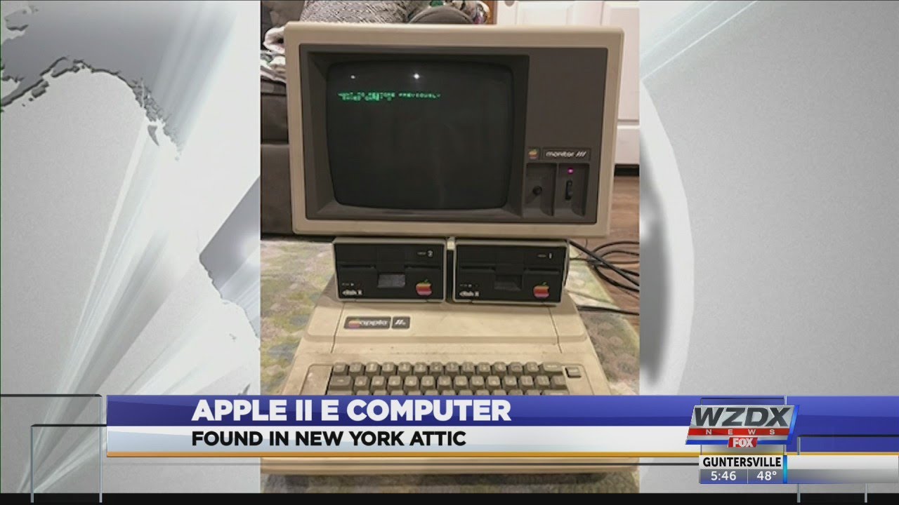 Apple II E computer found in attic - YouTube