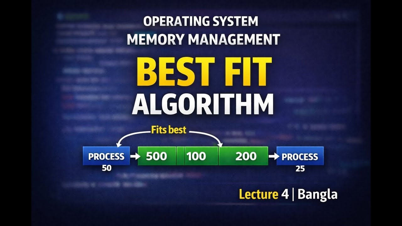 Operating System | Memory Management Lecture 4 | Best Fit Algorithm ...