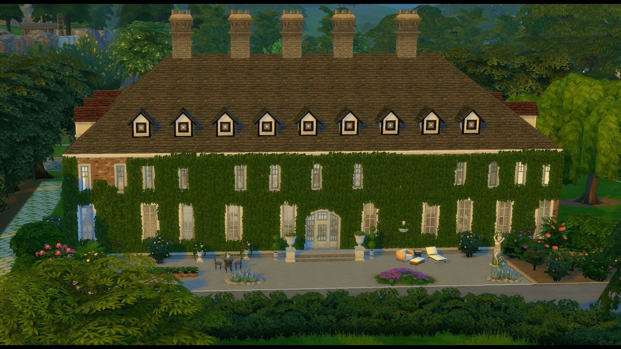Larrabee Mansion (Sabrina 1995) | No CC Sims 4 Vanilla Speed Build ...