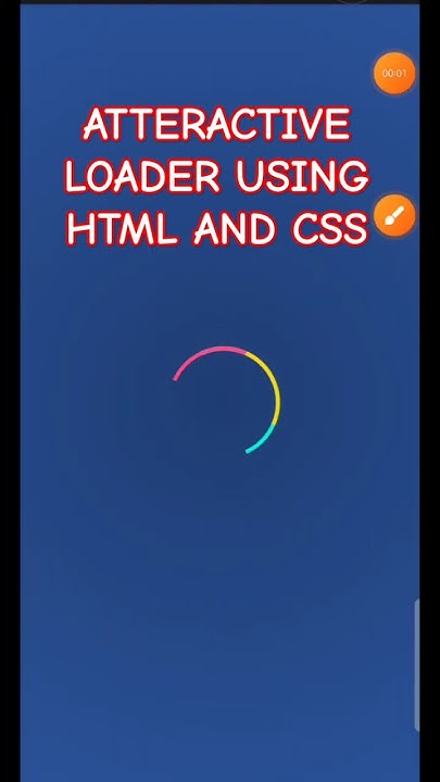 Atteractive loader using HTML CSS | #shorts #loader #codebooster - YouTube