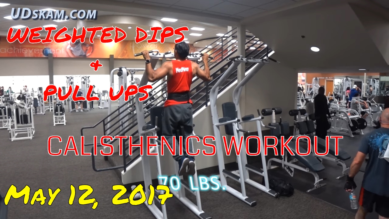 45 lbs, 70 lbs & 90 lbs Weighted Dips & Weighted Pull Ups ...