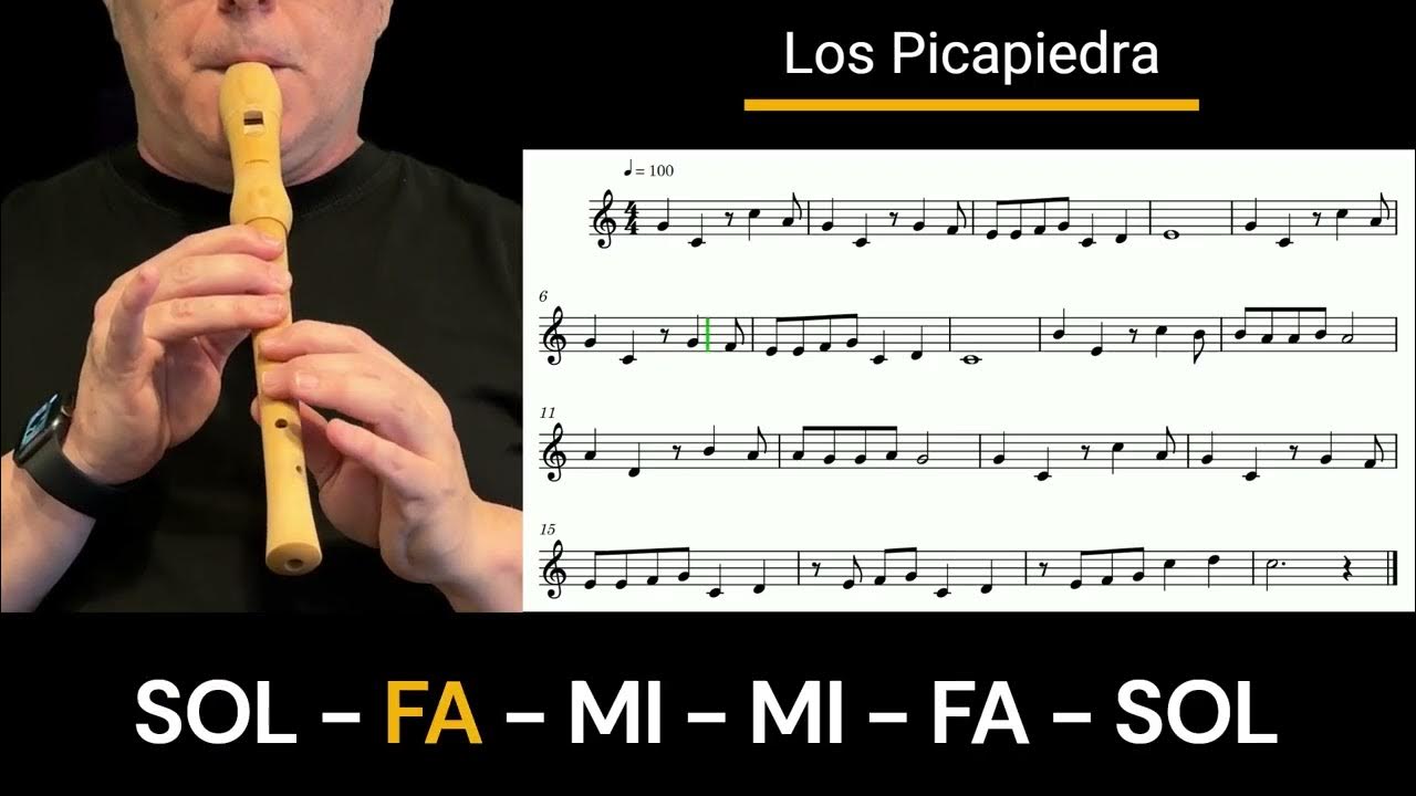 Los Picapiedra - para flauta dulce - YouTube