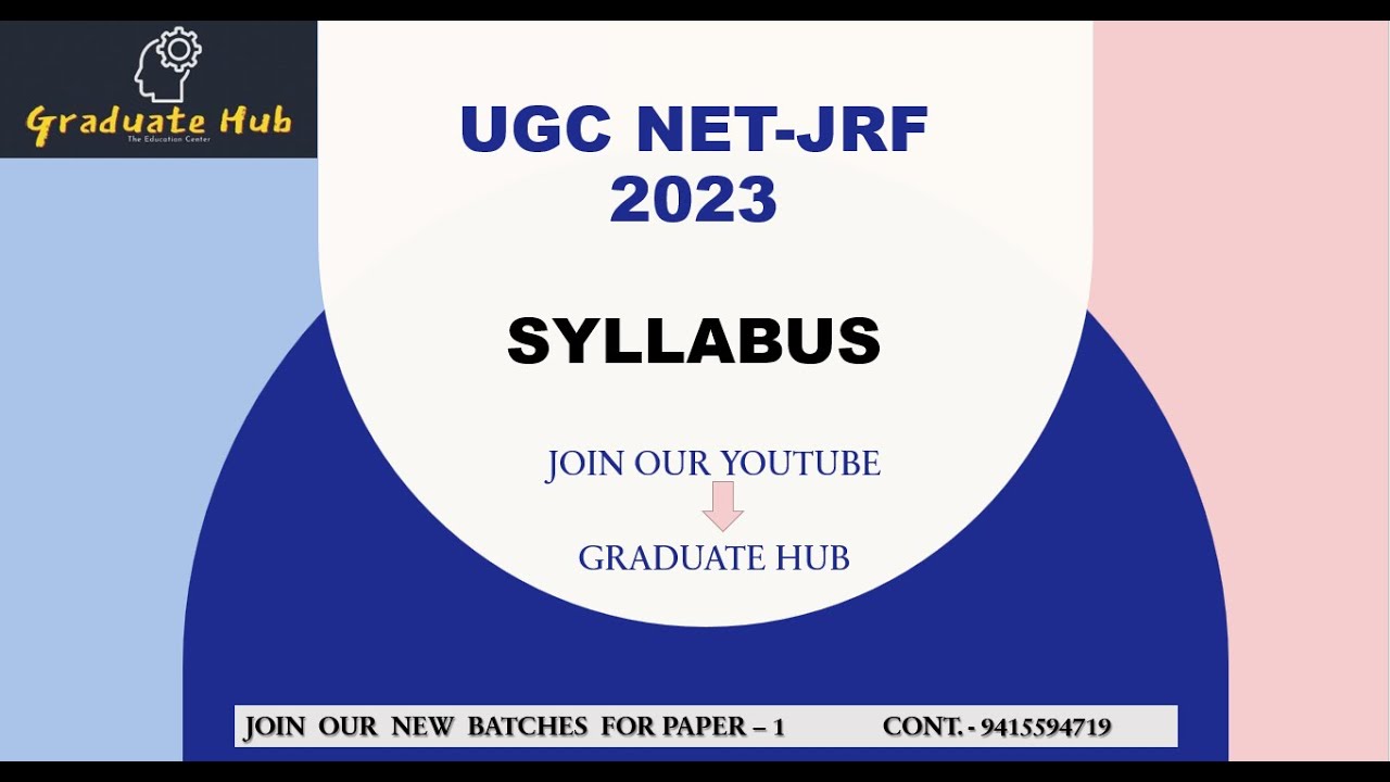 ugc net paper 1 syllabus 2022 || net jrf paper 1 syllabus - YouTube