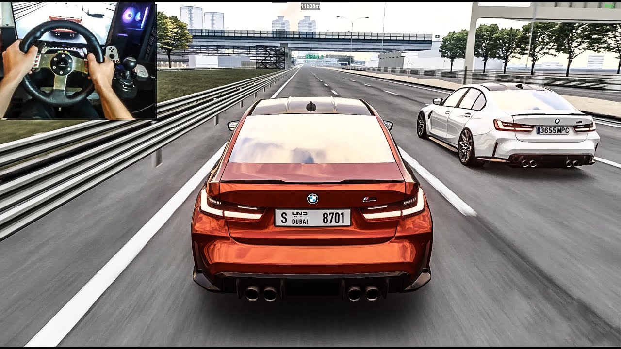 816HP BMW M3 G80 Convoy in Heavy Traffic! - Assetto Corsa | Logitech G27 - YouTube