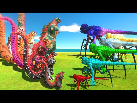 Growing Shin Godzilla VS Growing Titanus Red - Godzilla Size Comparison ...