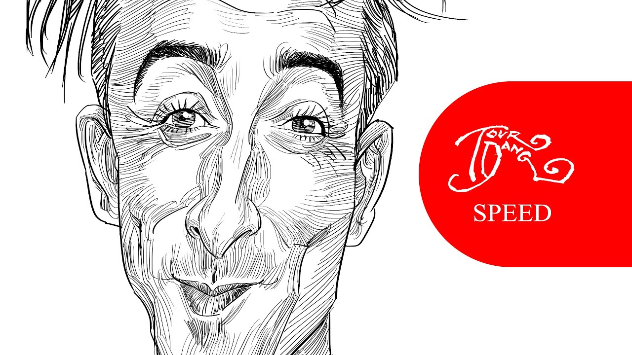 วาด"อลัน คัมมิง" | Alan Cumming (caricature/speed) - YouTube