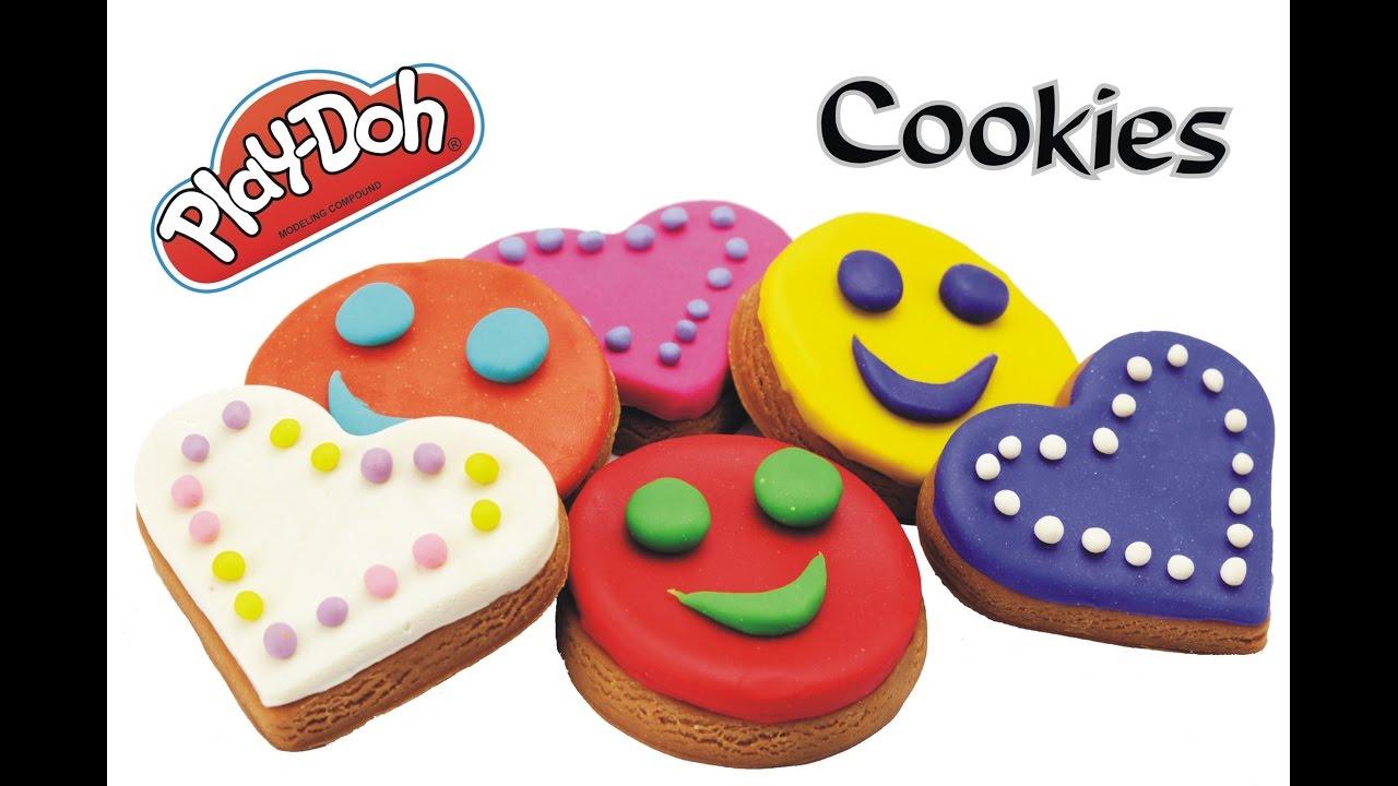 How To Make Play Dough Cookies In Round And Heart Shapes - YouTube