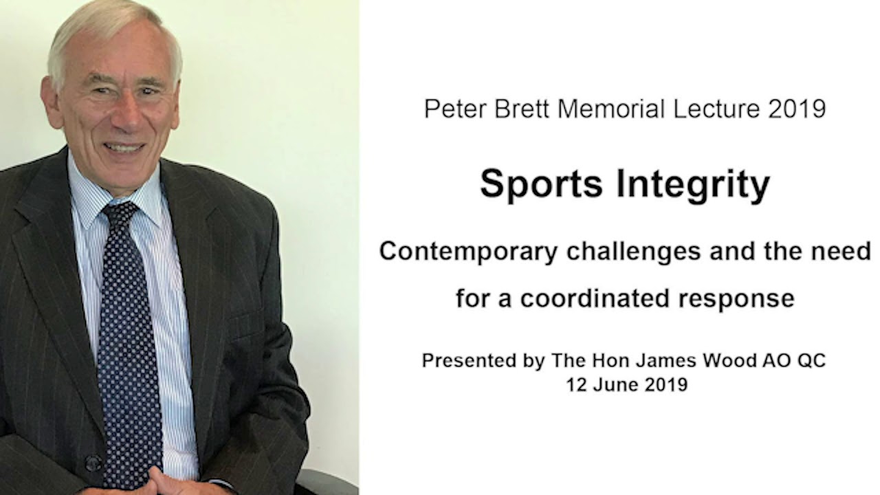 Peter Brett Memorial Lecture 2019 – Sports Integrity - YouTube