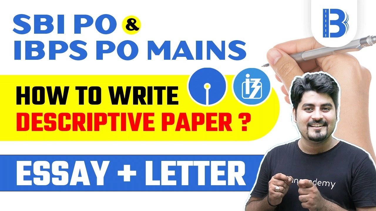 SBI PO & IBPS PO MAINS | How to Write Descriptive Paper by Vishal ...