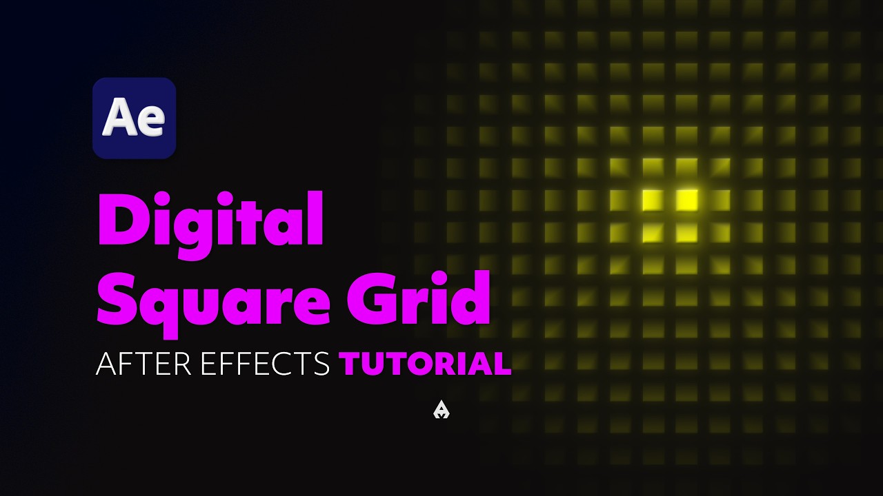 Digitla Grid Squares Creative background in Adobe After Effects - YouTube