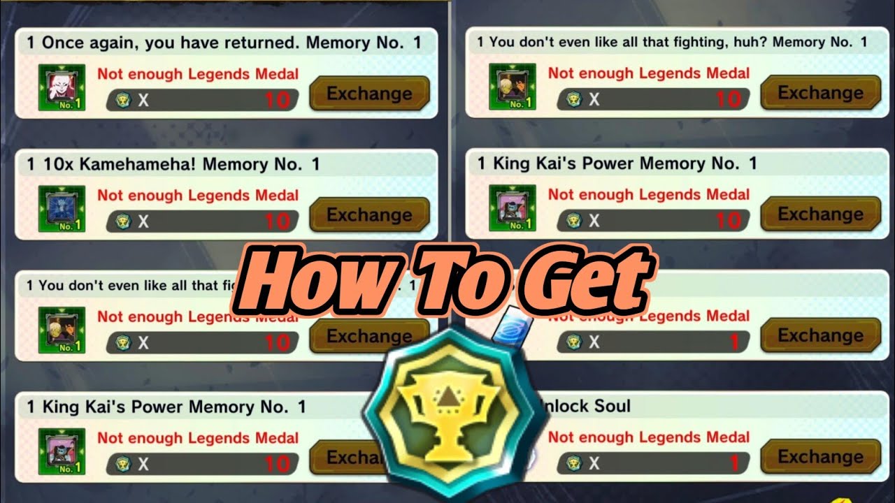 How To Get Legends Medals To Buy The New Equipments Dragon Ball Legends ...