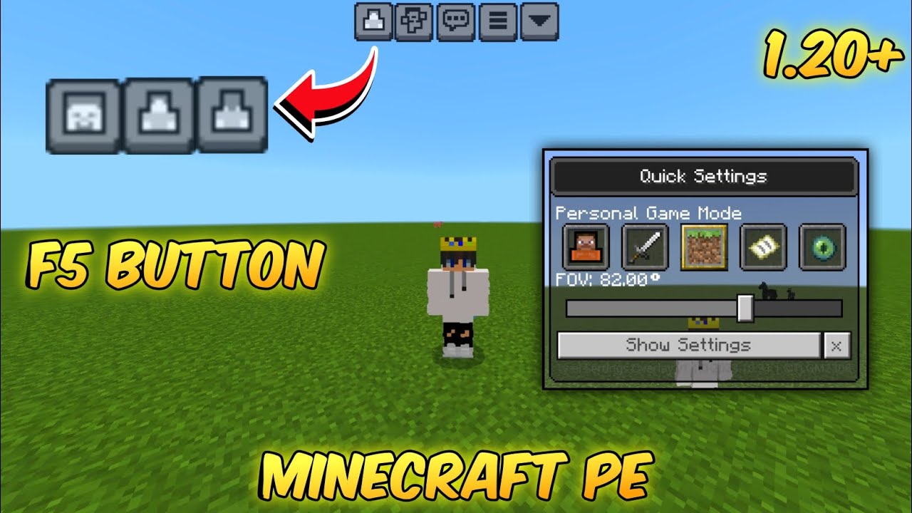 Finally F5 button is released for 1.20+ 🙀 || Java F5 button for MCPE ...