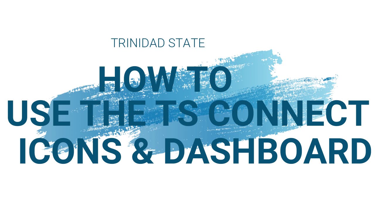 How to Use TS Connect Portal Icons & Dashboard - YouTube