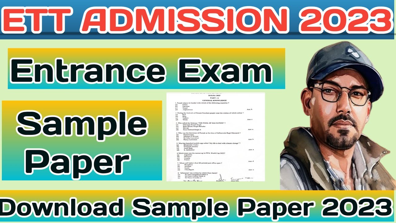 ETT Sample Paper for Exam 2023 | ETT Admission Punjab 2023 New ...