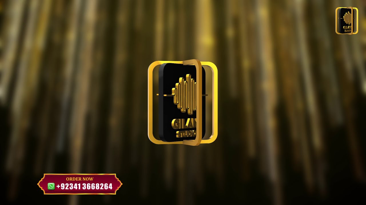 golden 3d logo animation || order now 03413668264 || very cheep price ...