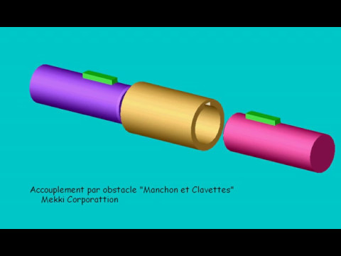 Accouplement par manchon et clavettes - YouTube