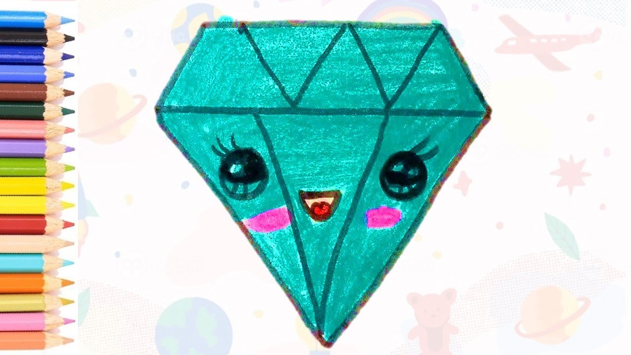 How to draw a diamond painting | diamond drawing easy | diamond drawing ...