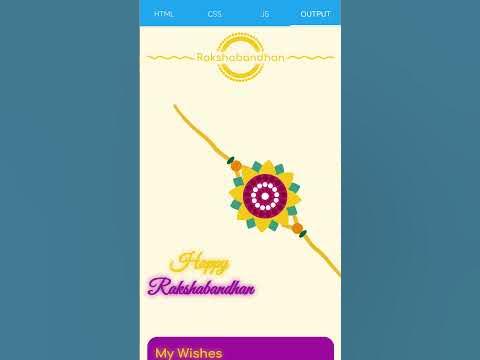 Happy rakshabandhan #trend #viral #video #short #coding #html #css - YouTube