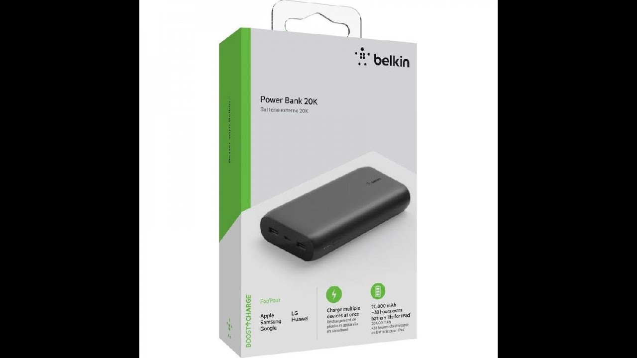 Belkin Powerbank Boost Charge 15W 20k mah - YouTube