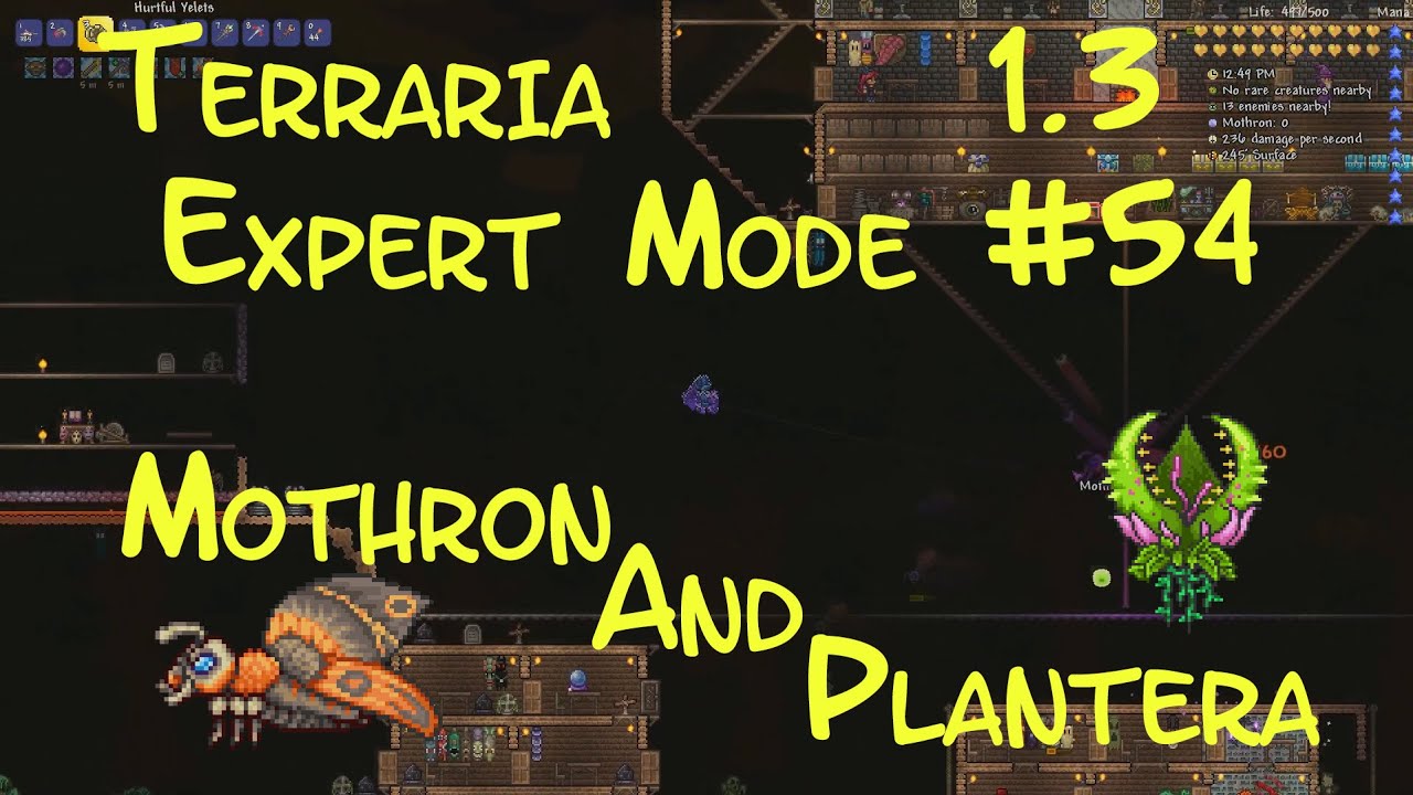 Terraria 1.3 Expert Mode Let's Play #54 Mothron And Plantera - YouTube