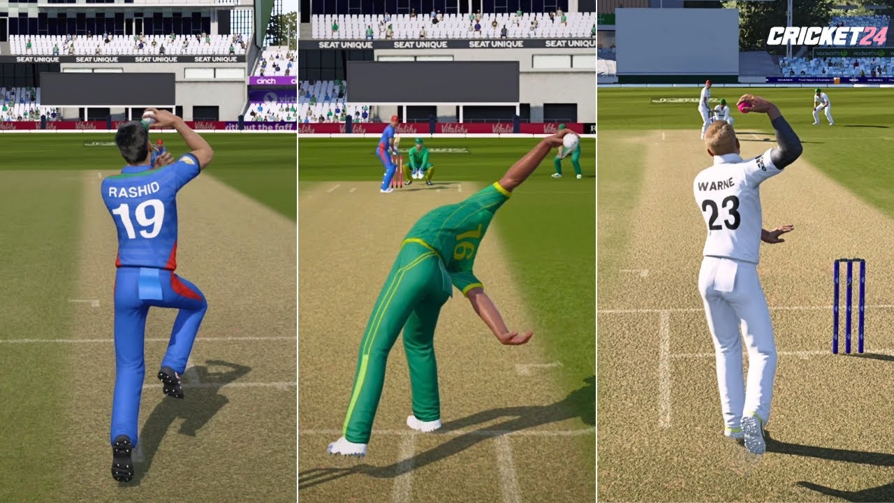 All Leg-Spin Bowling Actions in Cricket 24 in DETAIL - YouTube