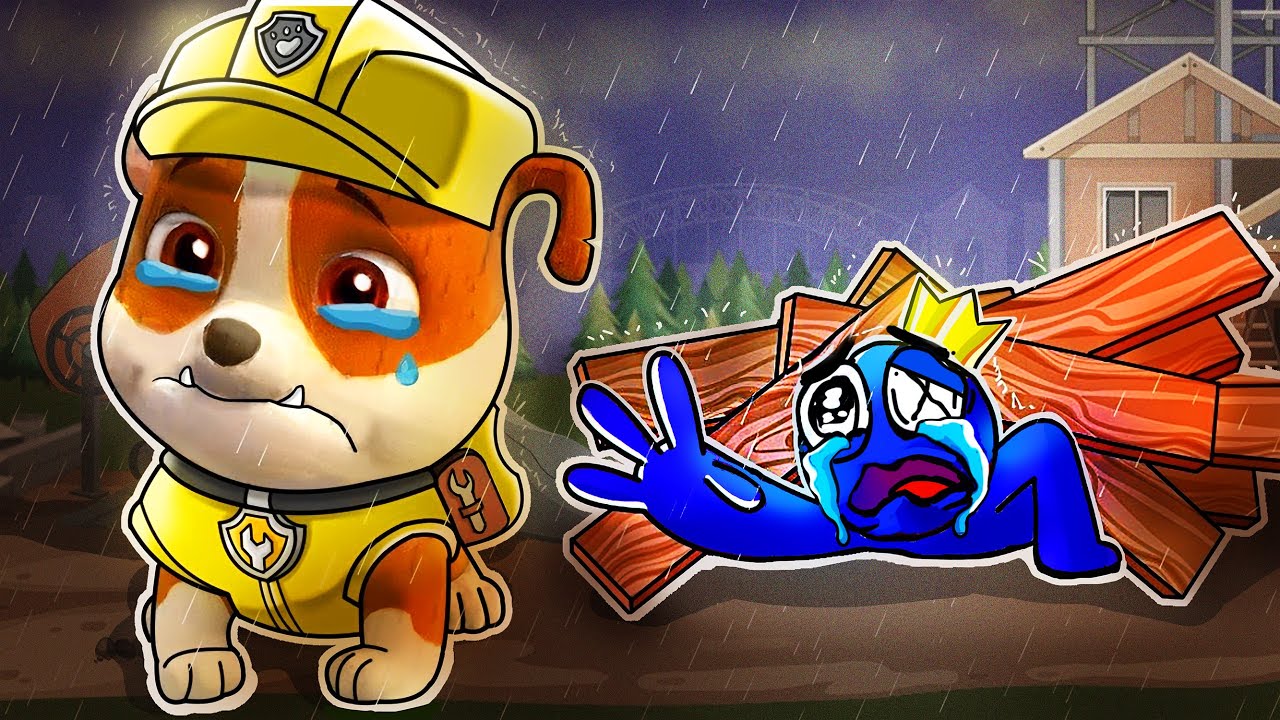 Paw Patrol Ultimate Rescue Pups Save BLUE's family - Rainbow Friends x ...
