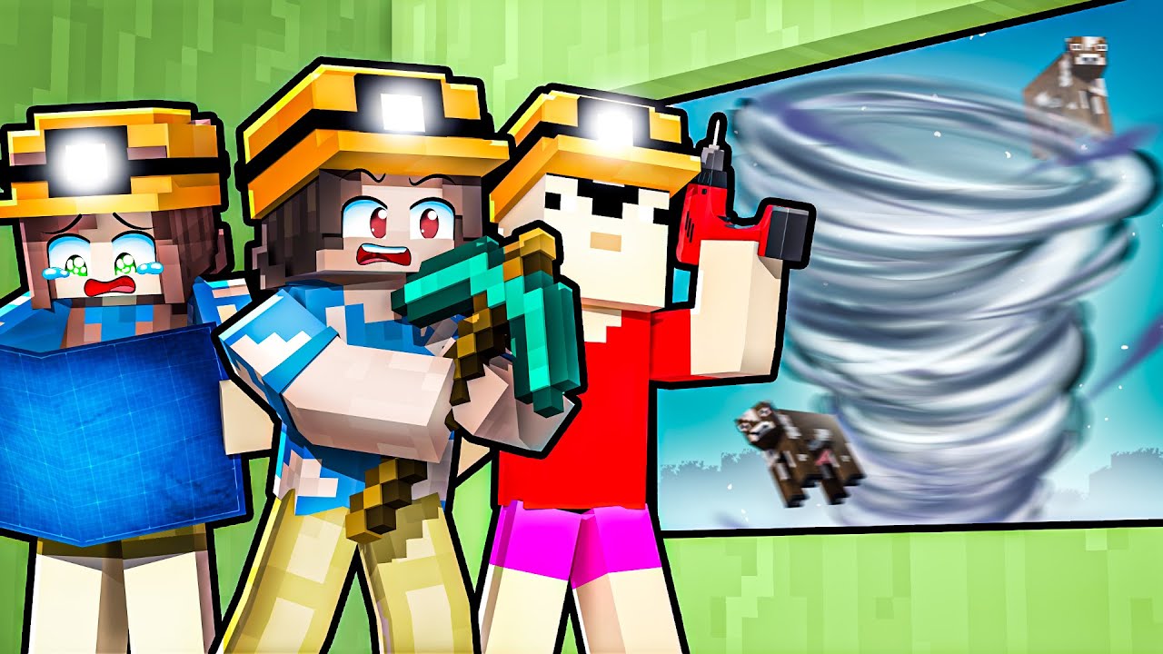 MİNECRAFT DEV HORTUM FELAKETİNE KARŞI EN GÜVENLİ EV KAPIŞMASI 🌪️ - YouTube