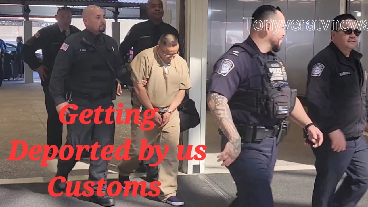 Migrant getting deported out of the USA By u s customs at LAX Tom ...