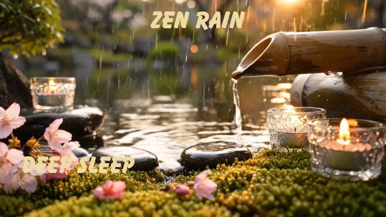 Rain & Zen Water Sounds for Deep Sleep | Soothing ASMR Ambience - YouTube